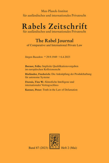 Rabels Zeitschrift: Issue 2 of 2023 – EAPIL