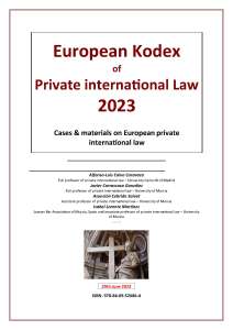 European Kodex of Private International Law 2023 – EAPIL