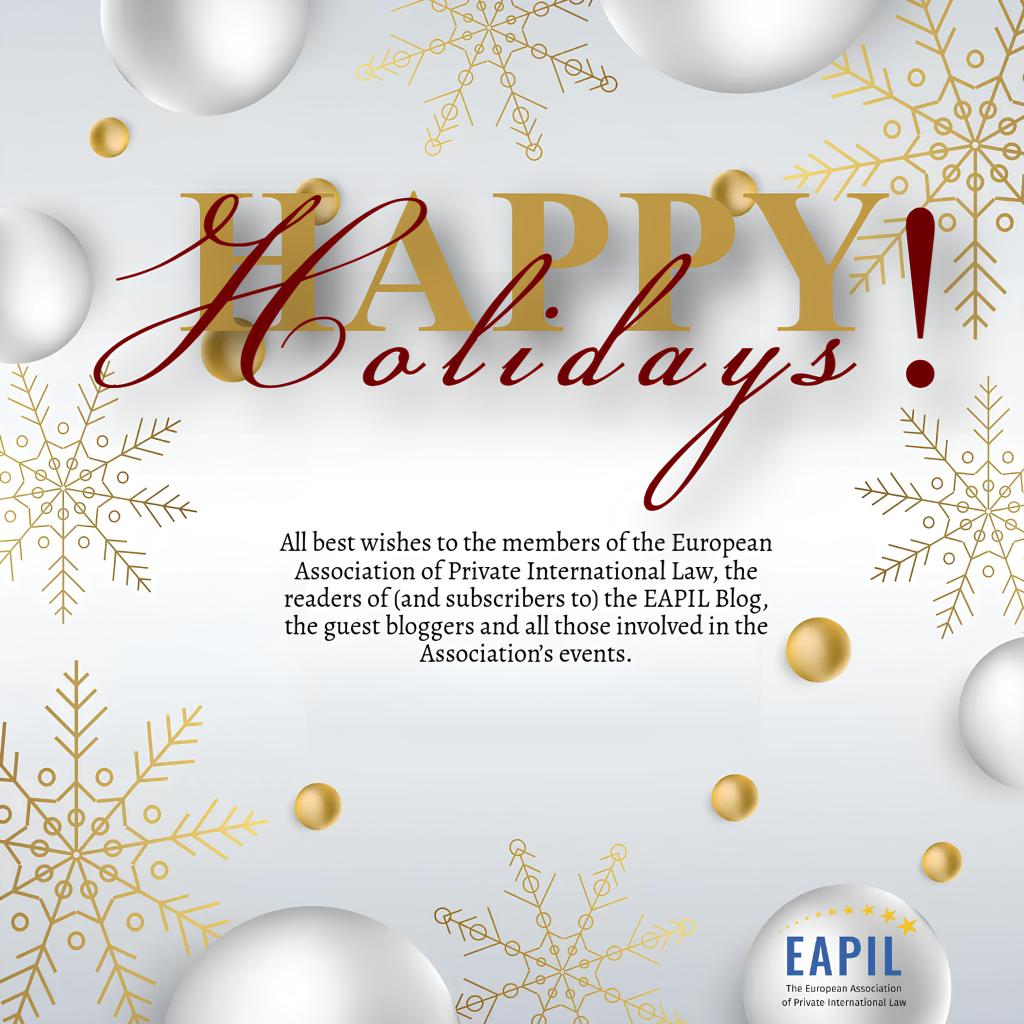 Happy Holidays from the Blog’s Editors! – EAPIL